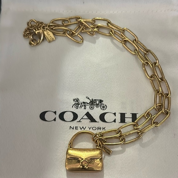 Coach | Jewelry | Coach Gold Tabby Chain Link Necklace | Poshmark
